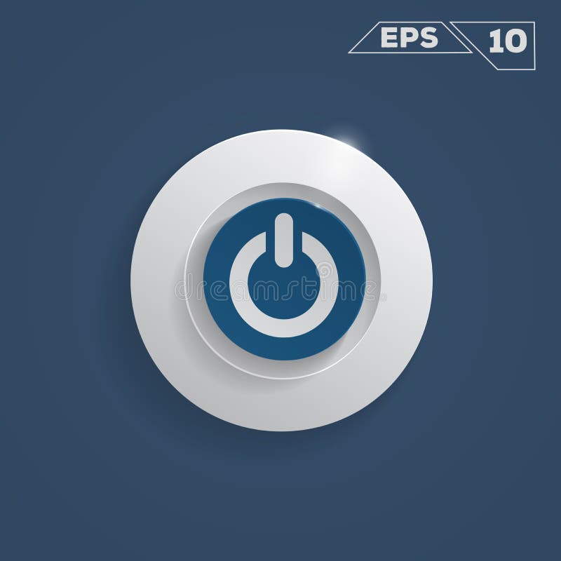 Power button circle icon stock vector. Illustration of design - 90151911