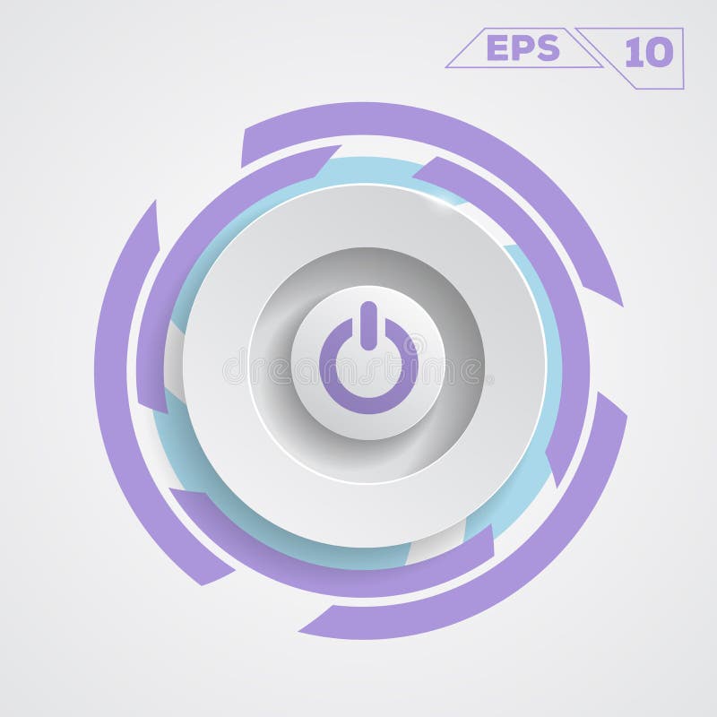 Power button circle icon stock vector. Illustration of covers - 90151939