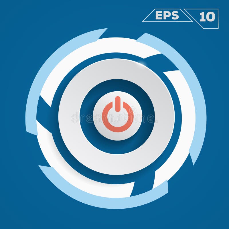 Power button circle icon stock vector. Illustration of posters - 90151999
