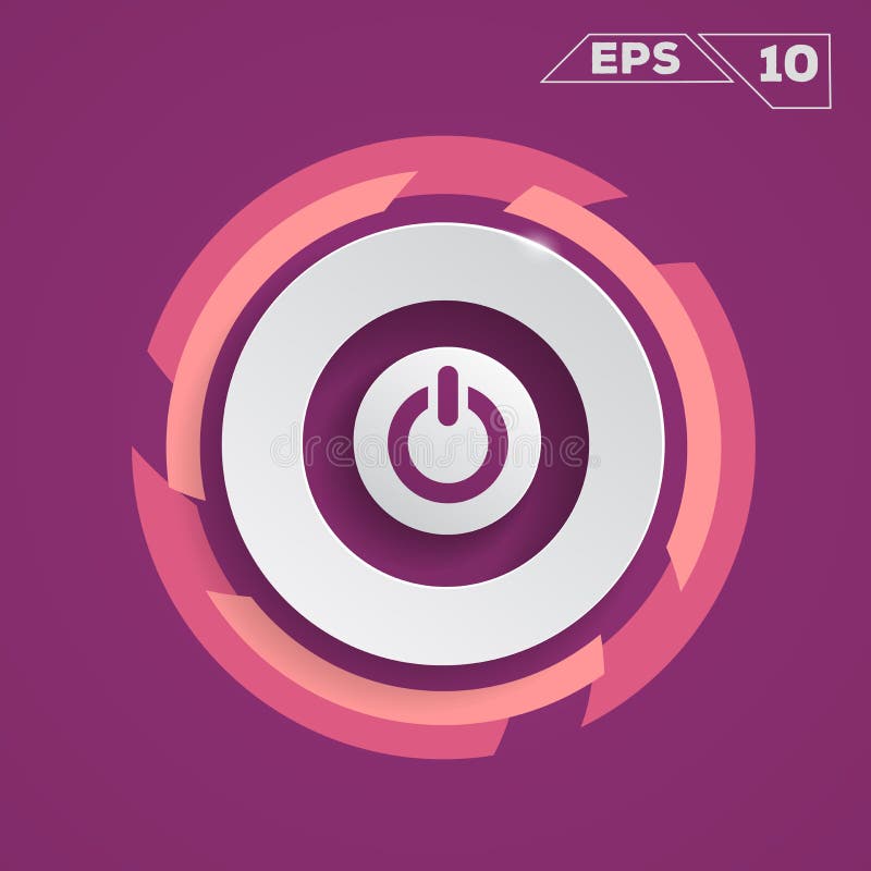 Power button circle icon stock vector. Illustration of flyers - 90152013