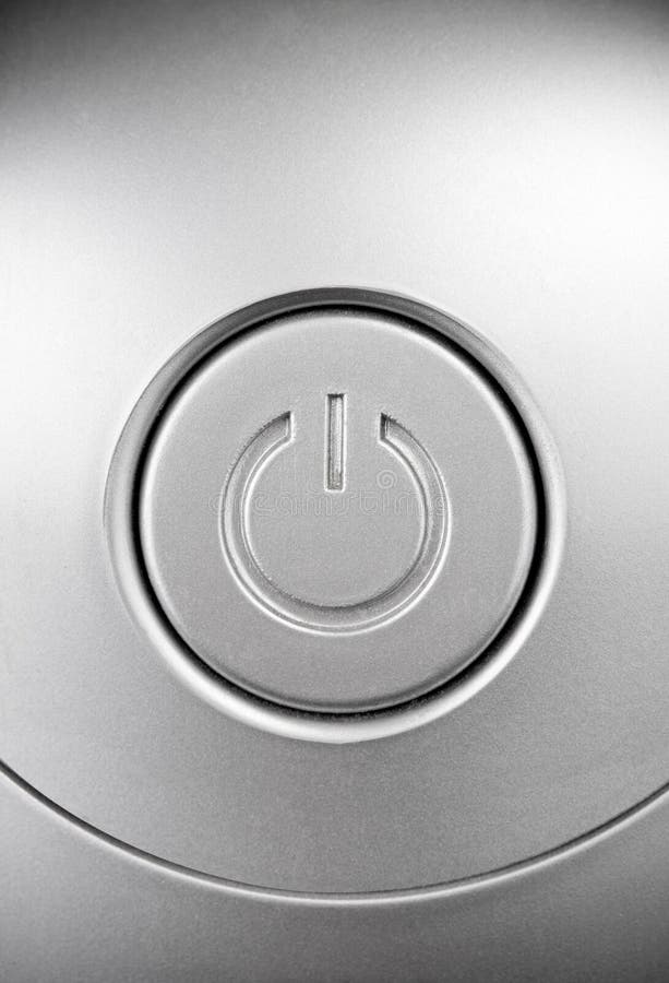 Power button. stock image. Image of computer, symbol, grey - 468641