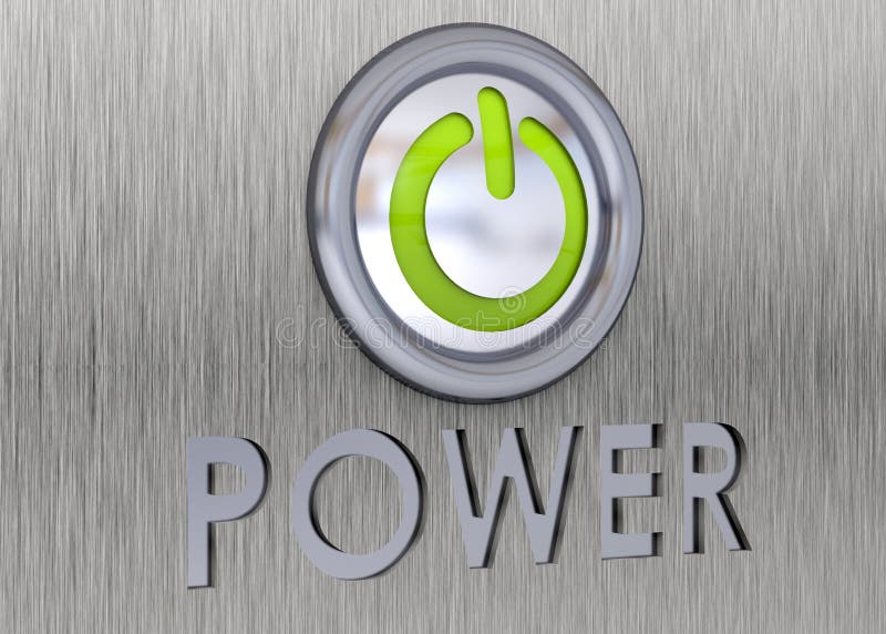 Power Button - 3D stock illustration. Illustration of technology - 51231151