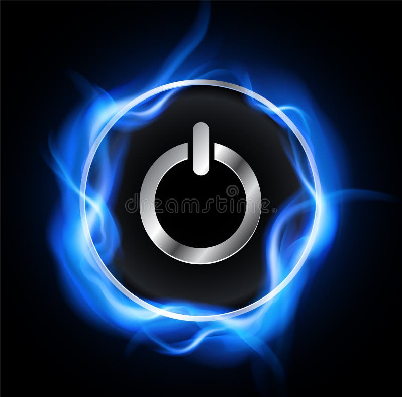 Power button design stock vector. Illustration of flames - 27052989
