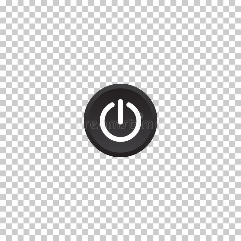 Power Button Design with White and Grey Stock Vector - Illustration of ...