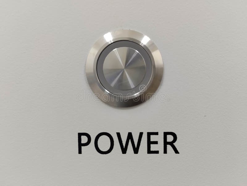 Power Button on an Electronic Device Stock Image - Image of hand ...