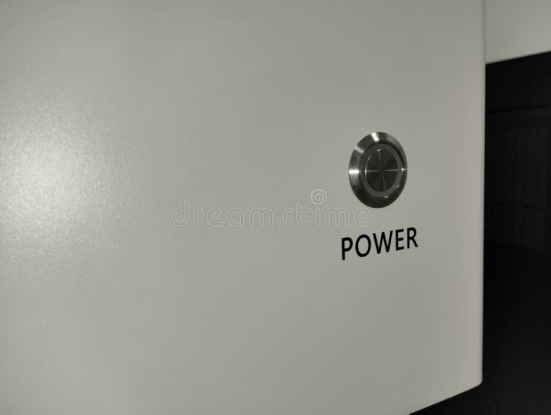 Power Button on an Electronic Device Stock Photo - Image of finger ...