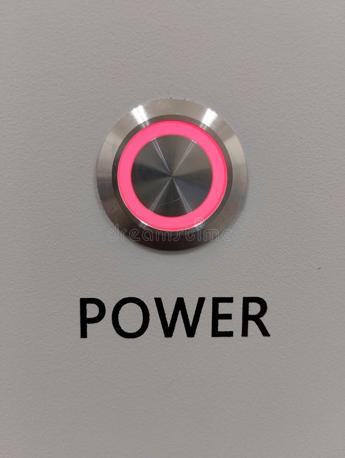 Power Button on an Electronic Device Stock Photo - Image of user ...