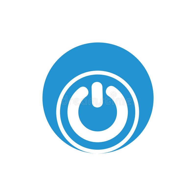 Power Button Flat Geometric Symbol Logo Vector Stock Vector ...
