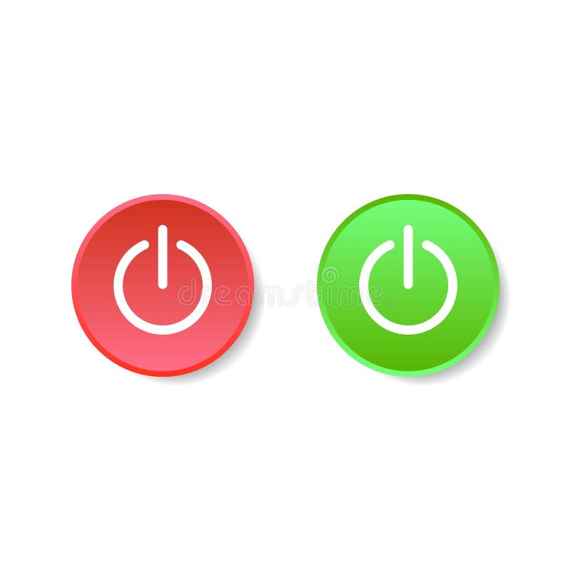 Power Button Front Device Panel Vector Icon Stock Vector - Illustration ...