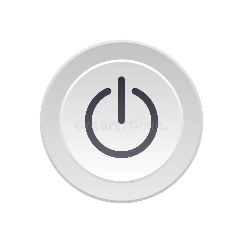 Power Button Front Device Panel Vector Icon Stock Vector - Illustration ...