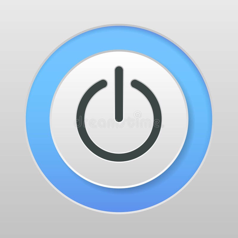 Power Button Front Device Panel Vector Icon Stock Vector - Illustration ...