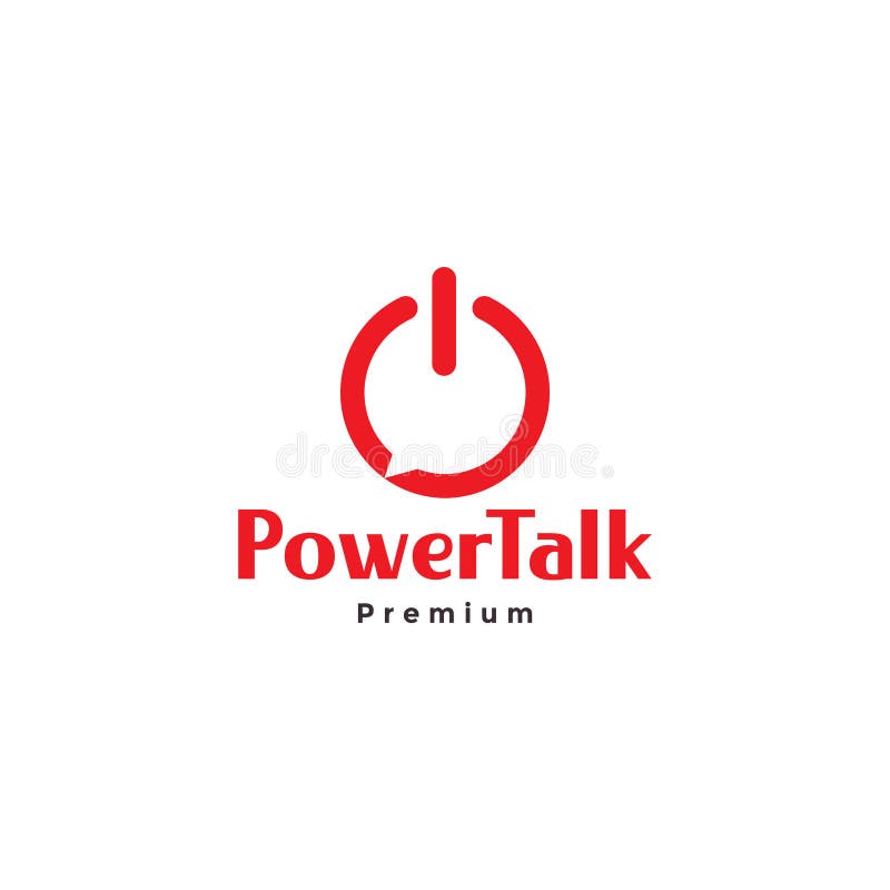 Power Button Icon with Chat Talk Bubble Logo Symbol Icon Vector Graphic ...