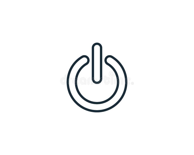 Power Button Logo Design Vector Stock Vector - Illustration of company ...