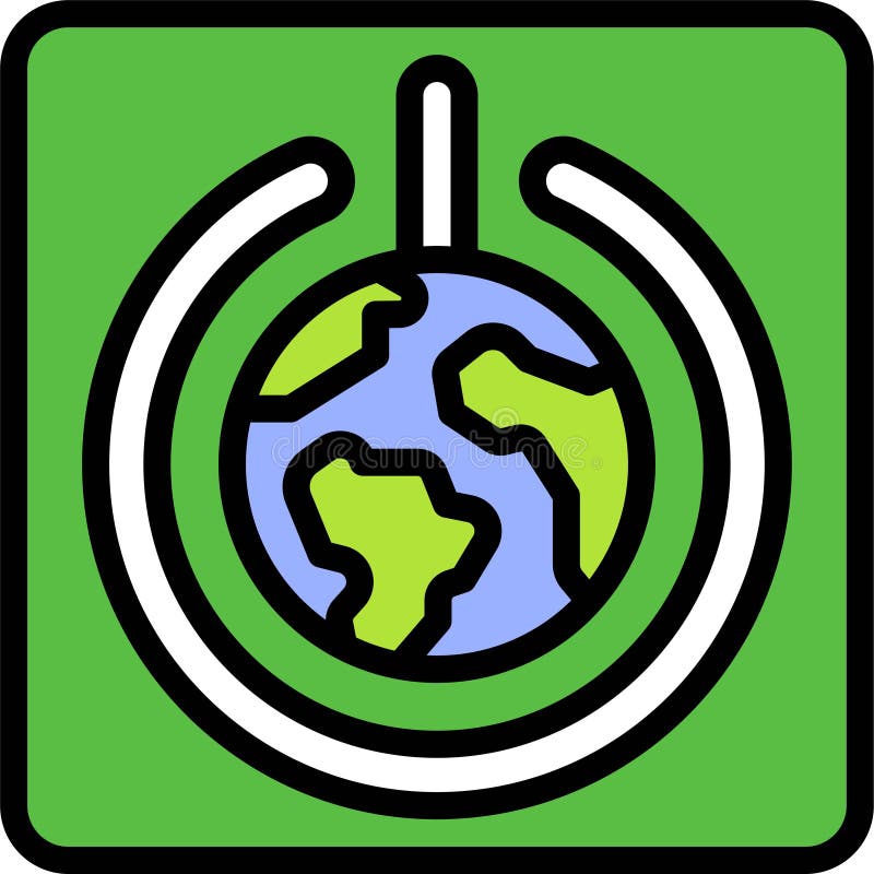 Power Button Icon, Earth Day Related Vector Stock Vector - Illustration ...