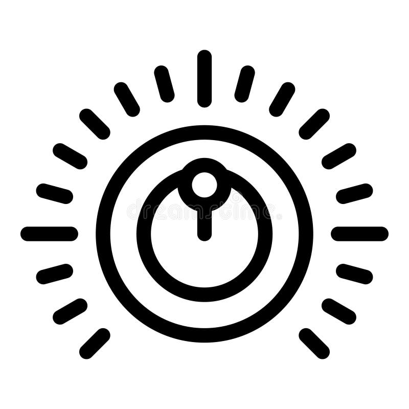 Power Button Icon Glowing with Energy Surrounded by Brightness Lines ...