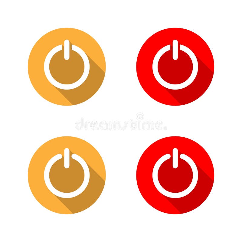 Power Button Icon Vector. Shutdown Symbols Stock Vector - Illustration ...