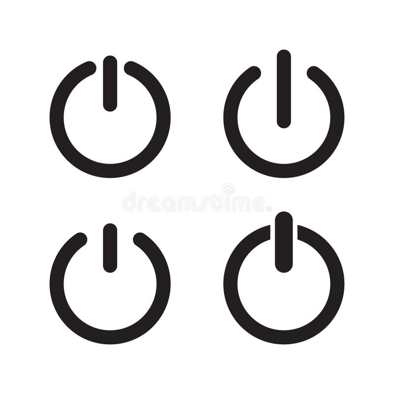 Power Button Icon, on/Off Switch, Power Icon Vector Illustration on the ...