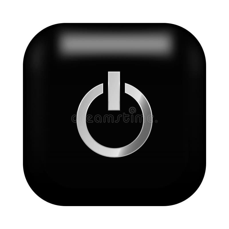 Power button icon stock illustration. Illustration of switch - 249533731