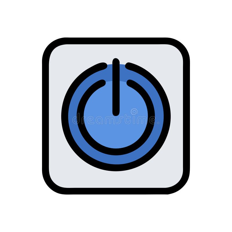 Power Button Icon stock vector. Illustration of button - 351632135