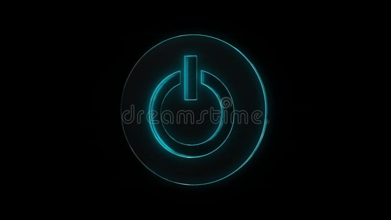 Power Button Text Future Digital Technology Ai Cyber Space Deep ...