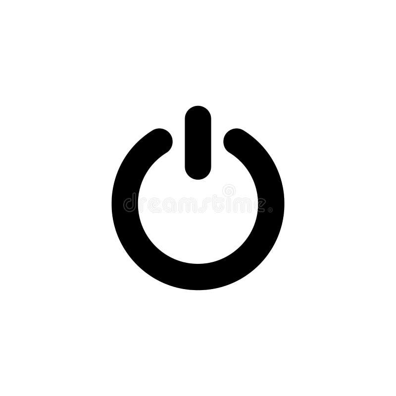 Power on Button Icon Set Vector. Power Off Stock Vector - Illustration ...