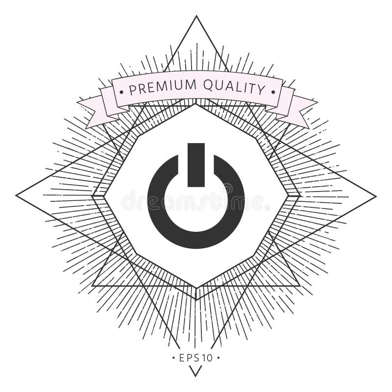 Power button icon stock vector. Illustration of power - 120123886