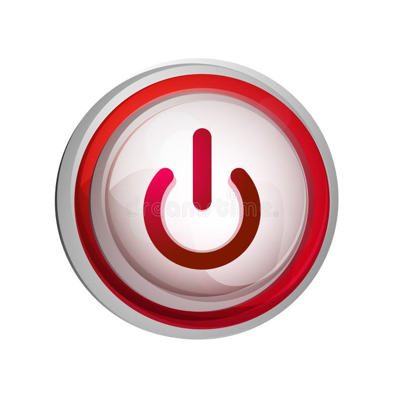 Power Button Icon, Start Symbol Stock Vector - Illustration of ...