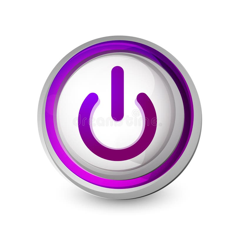 Power Button Icon, Start Symbol Stock Vector - Illustration of ...