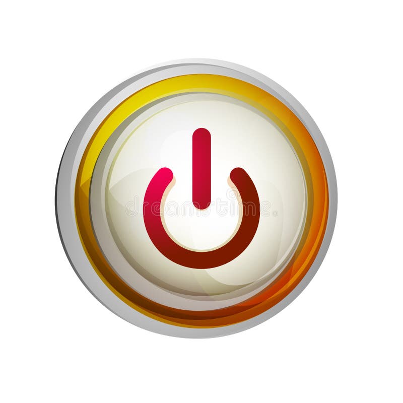 Power Button Icon, Start Symbol Stock Vector - Illustration of ...