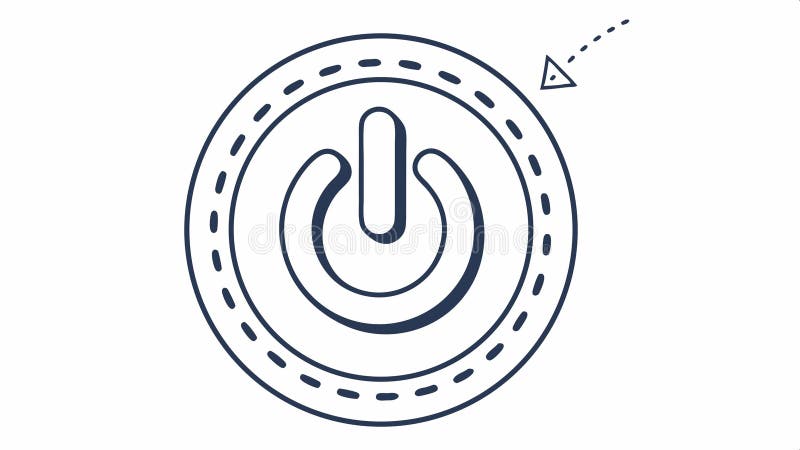 Power Button Icon Surrounded by a Circular Loading or Activation ...