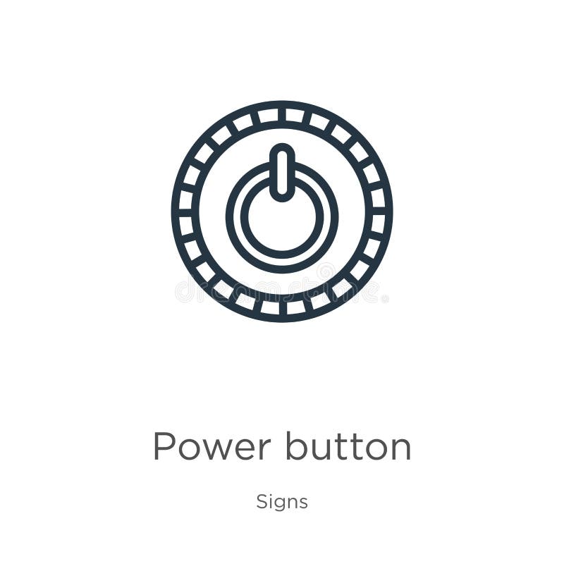 Power Line Icon. Thin Linear Power Line Outline Icon Isolated on White ...