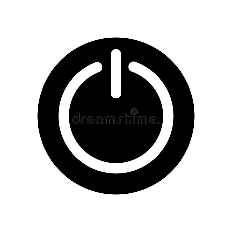 Power Button Icon Vector Design Illustration on White Background Stock ...