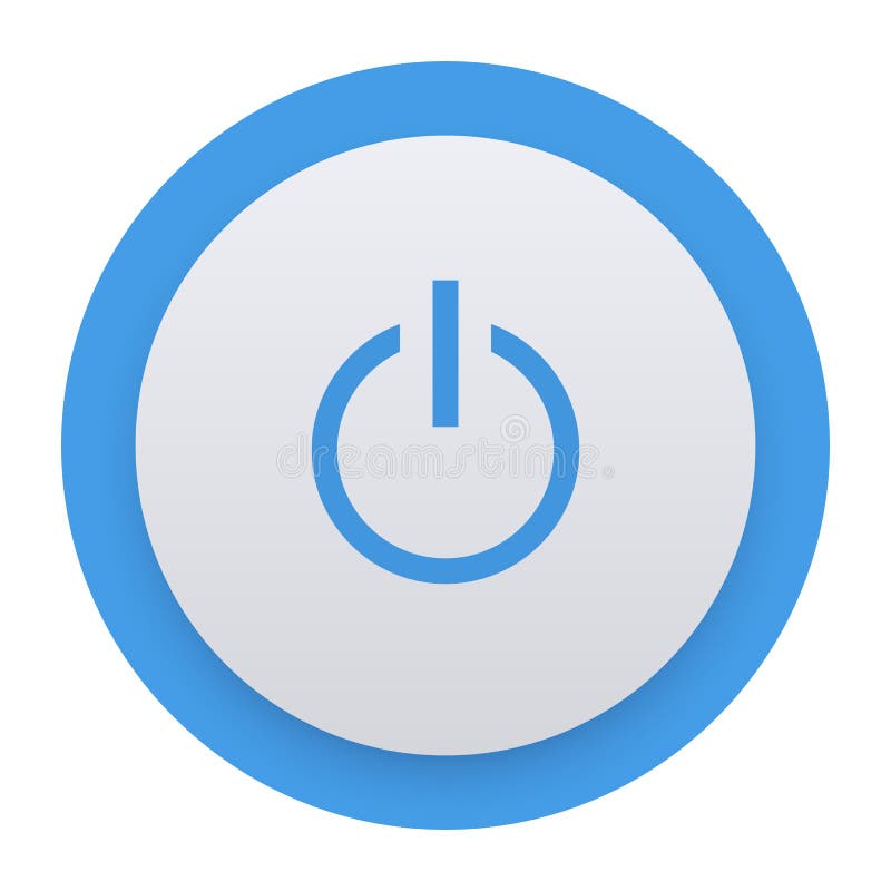 Power Button Icon, Vector Illustration. on Off Switch, User Interface ...