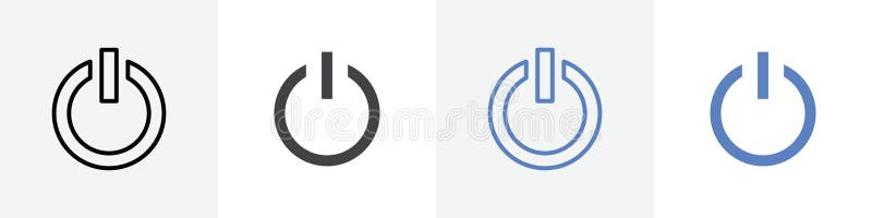 Power Button Icon Vector Set Use for Web Ui or App Stock Vector ...