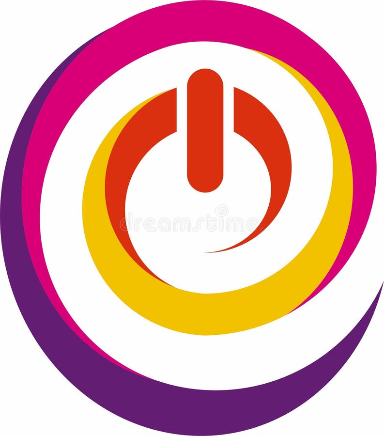 Power Button Letter E Logo Design Vector Stock Vector - Illustration of ...