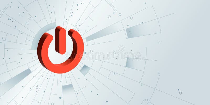 Power Button on Light Abstract Background. Activation Symbol for ...