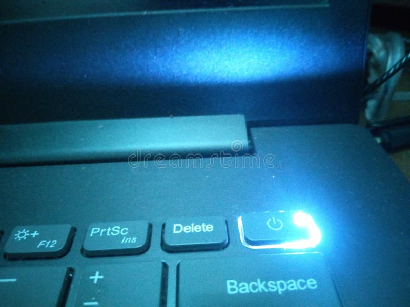 Power Button Light Start Laptop Stock Photo - Image of laptop, button ...