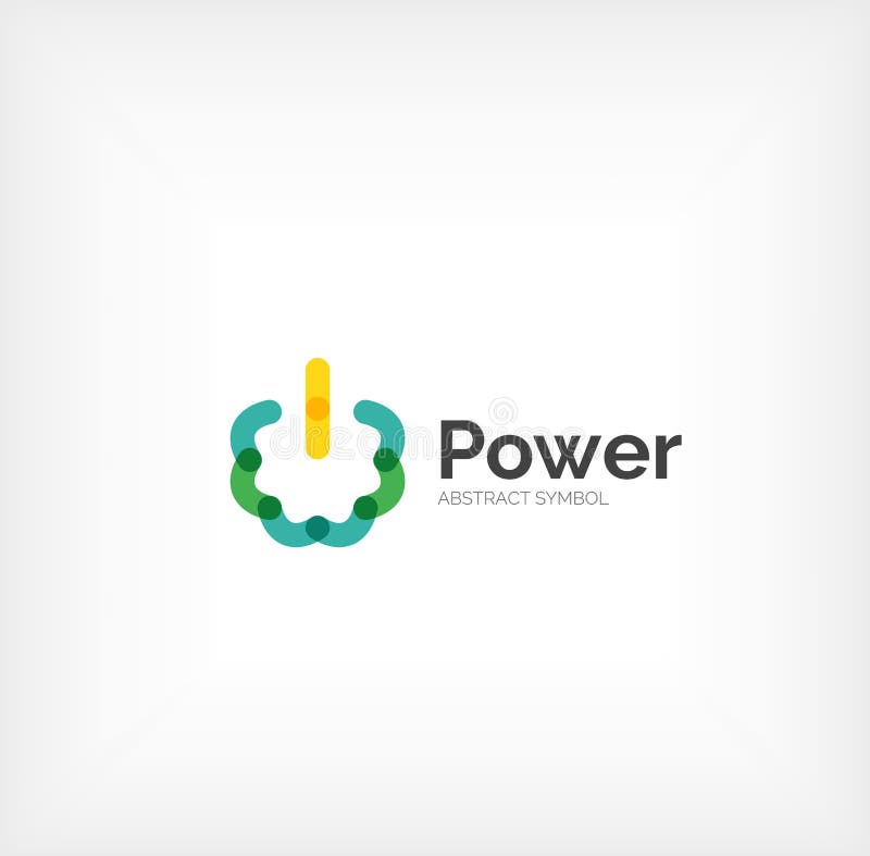 Power Button Logos Symbols Power Button Logo Design Stock Vector