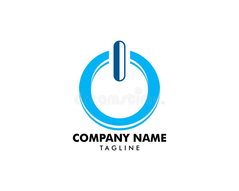 Power Button Logo Design Vector Stock Vector - Illustration of ...