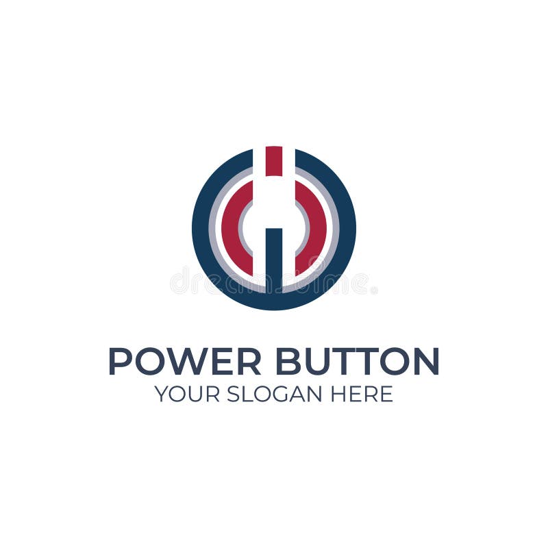 Power Button Logo. stock vector. Illustration of shutdown - 303567991