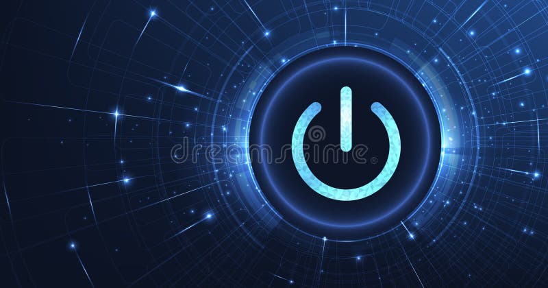 Power Button Low Poly Design Stock Vector - Illustration of computer ...