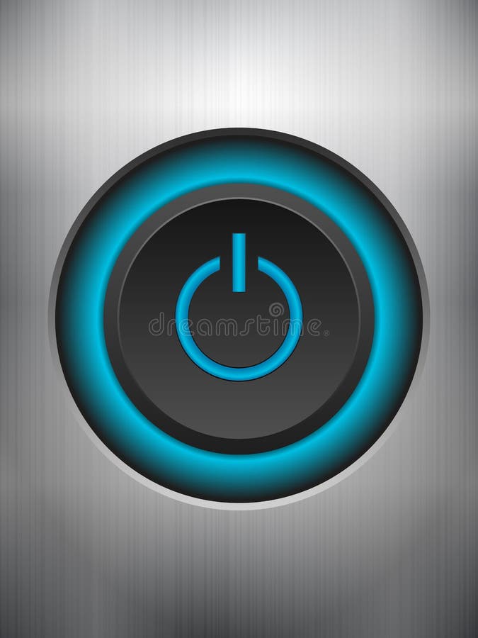 Power button metal stock vector. Illustration of energy - 91701126