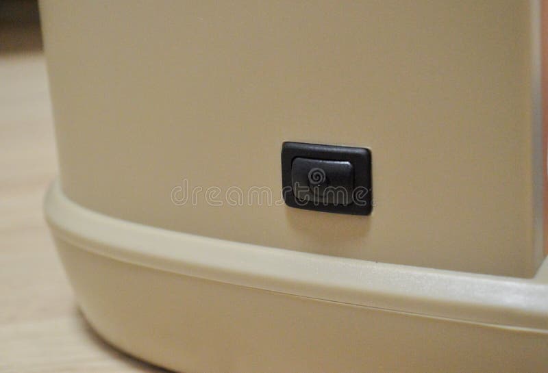 The Power Button on a Modern Beige Coffee Stock Image - Image of ...