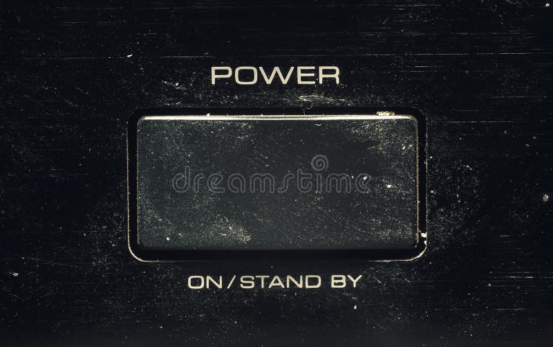 Power Button on an Old Amplifier Stock Image - Image of entertaining ...