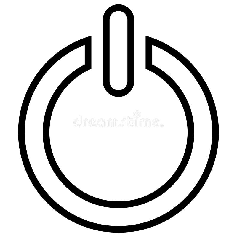 Start and Stop Buttons in Red and Green Colors. Round Power Off and on ...