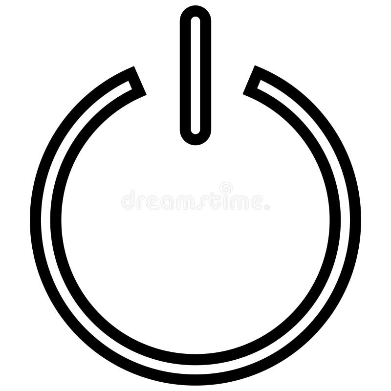 Power Button. Outline Power on and Off. Shut Down Sign Stock Photo ...