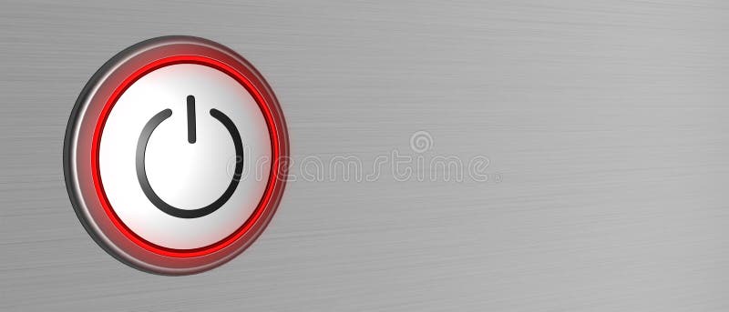Power Button Push Start Symbol Technology Stock Illustration ...
