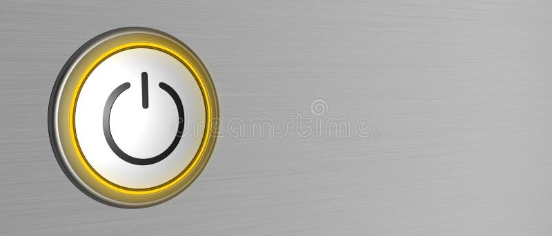 Power Button Push Start Symbol Technology Stock Illustration ...