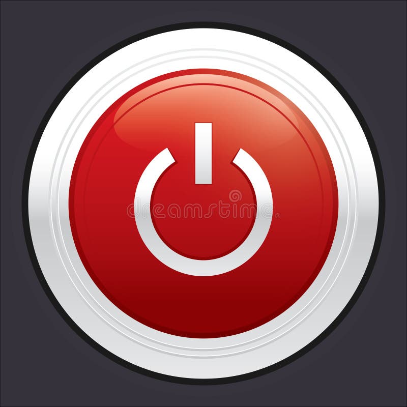 Power Button. Turn on Round Stickers Collection. Stock Vector ...