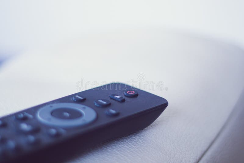 Power Button on Remote Control Stock Image - Image of modern ...